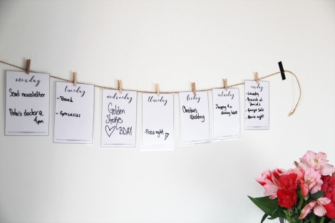 Week planner DIY - Golden Strokes